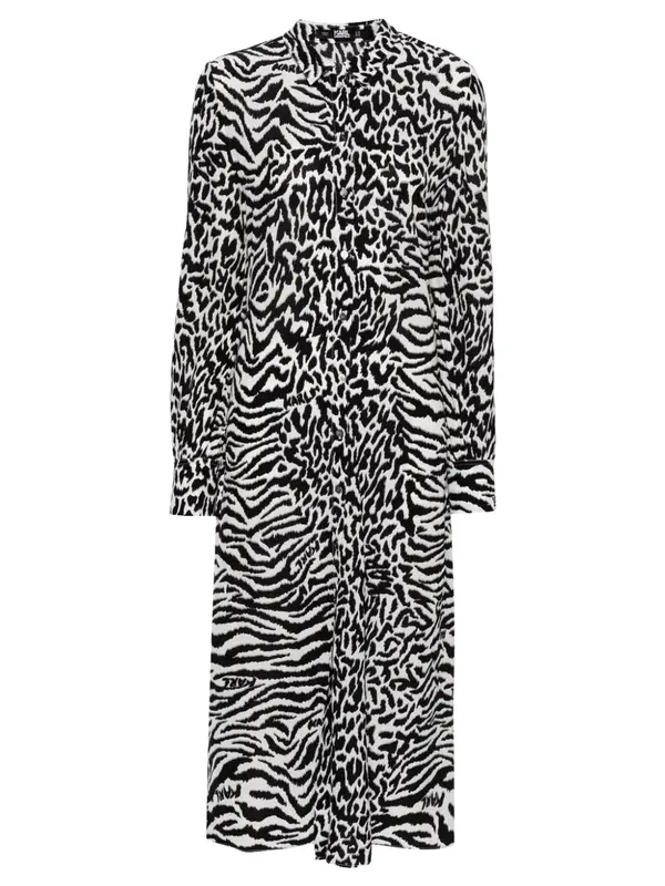 Karl Lagerfeld Animal-print Shirt Dress - Black