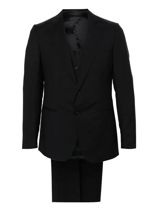 Caruso Single-breasted Suit - Blue