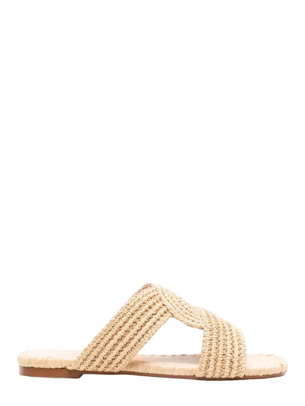 CastaÑer Prado Raffia Slides - Neutrals