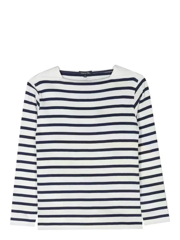Soeur Katy Striped T-shirt - White