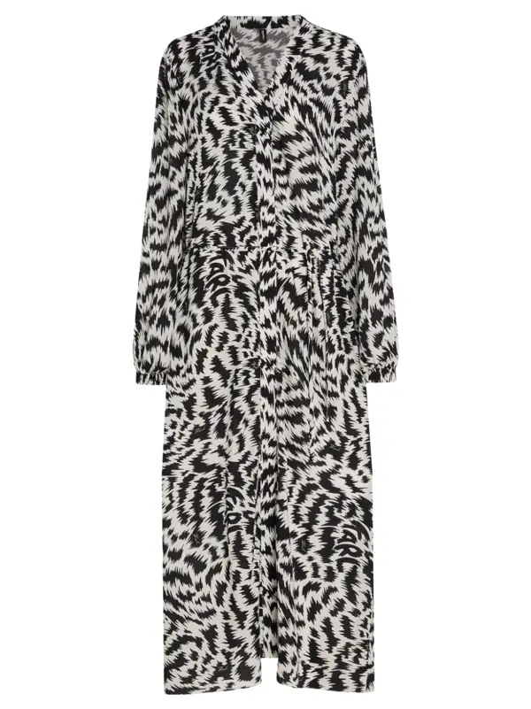 Karl Lagerfeld Animal-print Belted Beach Dress - Black