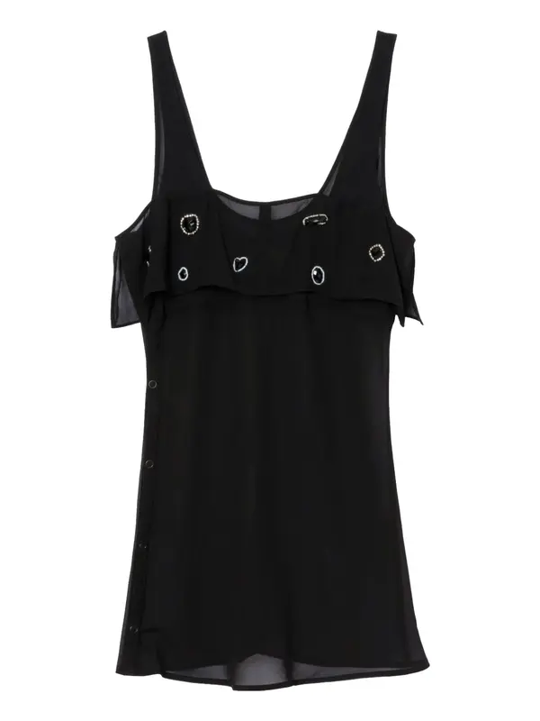 3.1 Phillip Lim Gemstone-embellished Silk Tank Top - Black