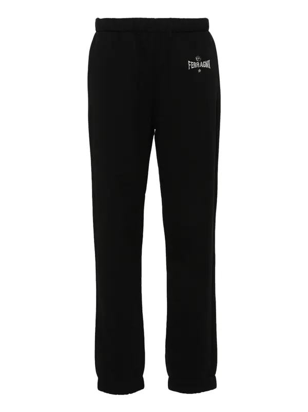 CHIARA FERRAGNI Embroidered-logo Track Pants - Black
