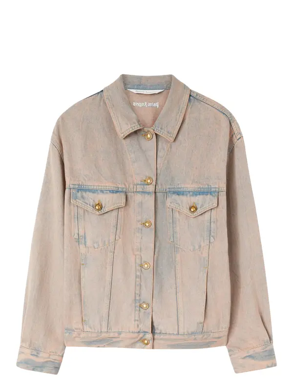 Palm Angels Overdyed Denim Jacket - Pink