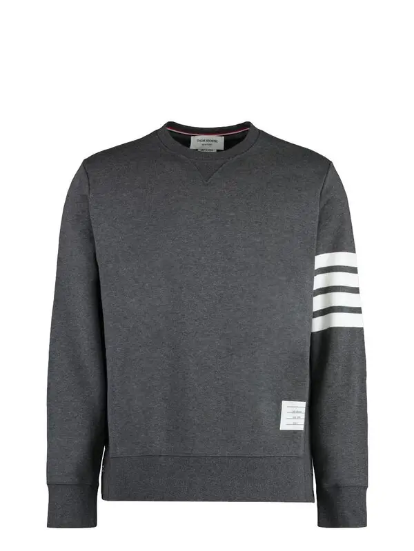 Thom Browne Cotton Crew-neck Sweatshirt - Grey