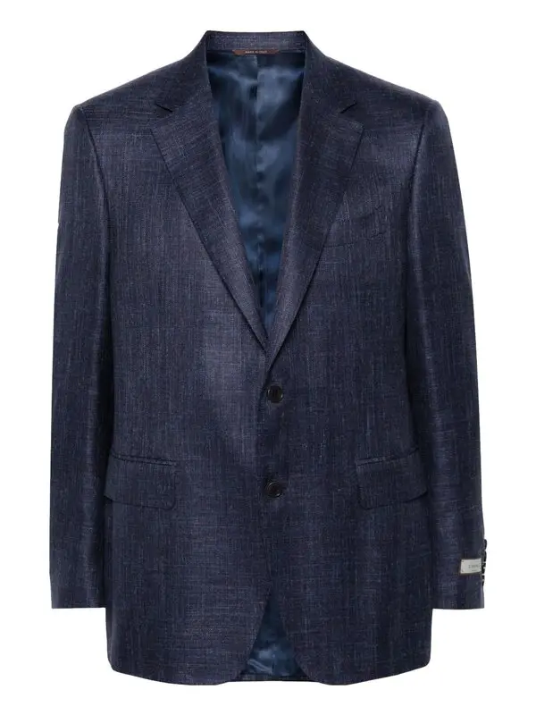 Canali Single-breasted Blazer - Blue