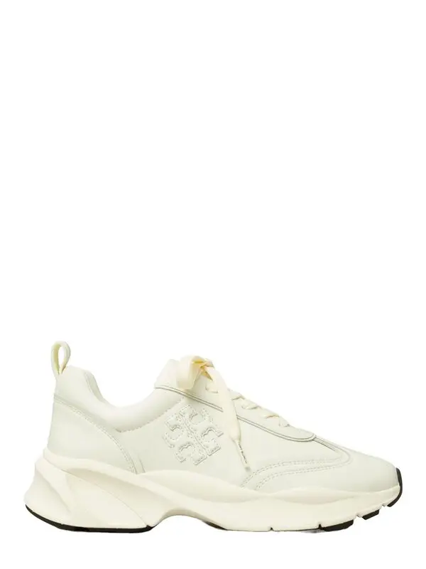 Tory Burch Logo-embossed Leather Sneakers - White