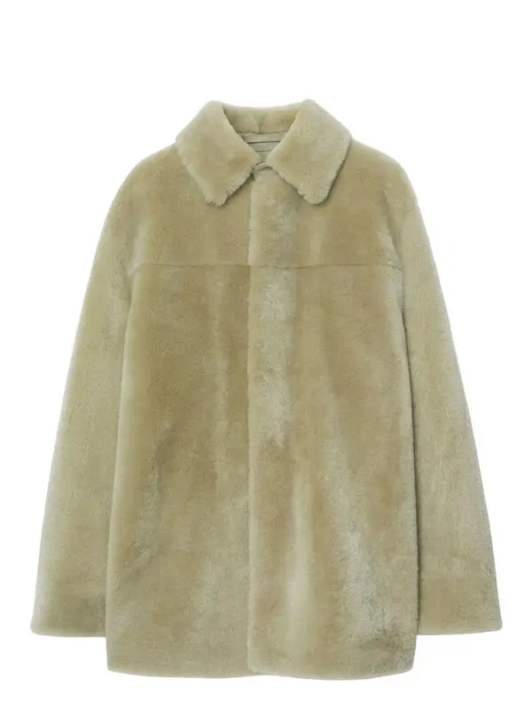 Burberry Long-sleeve Shearling Jacket - Neutrals
