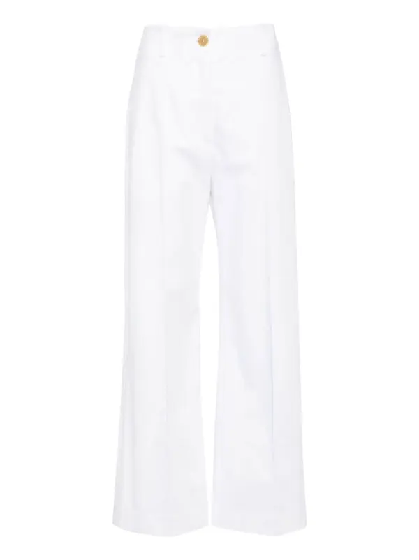 Patou Iconic Wide-leg Cotton Trousers - White