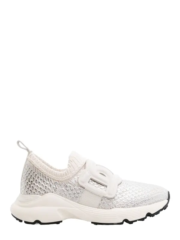 TOD'S Kate Metallic Slip-on Sneakers - White