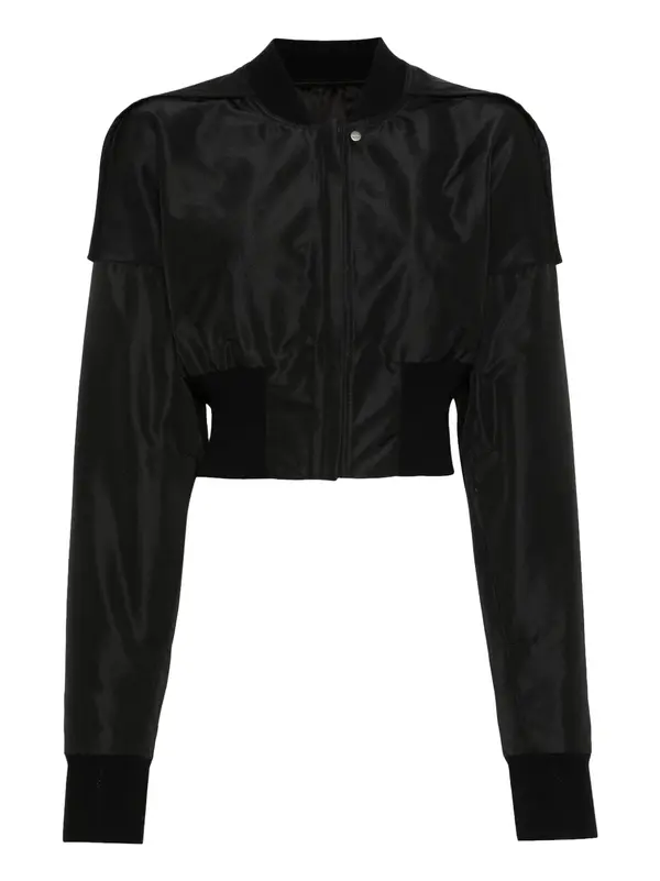Rick Owens Cropped Bomber Jacket - Black