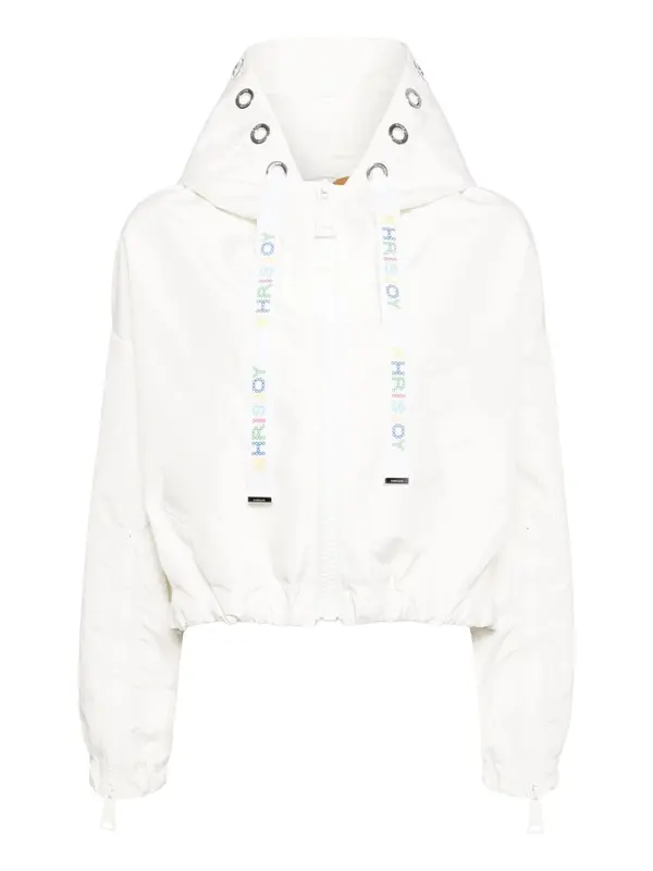 Khrisjoy Cropped Windbreaker - White