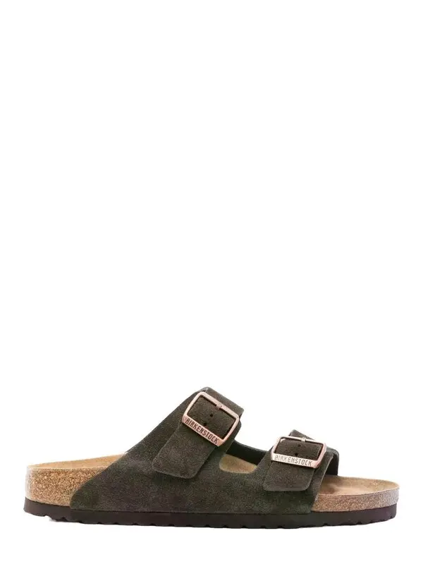BIRKENSTOCK Arizona Suede Buckled Sandals - Brown
