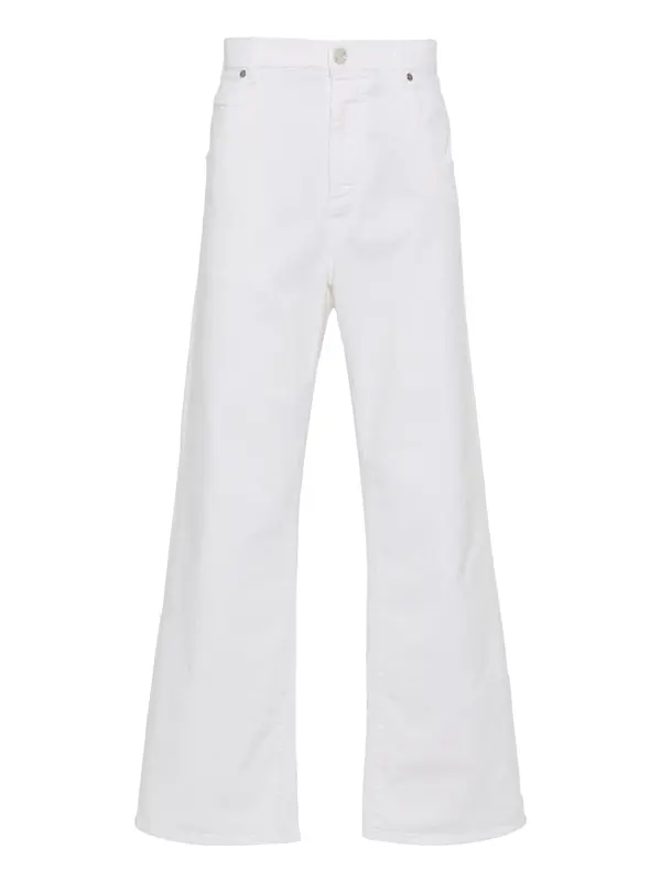 Etro Pegaso-embroidery Straight-leg Jeans - White