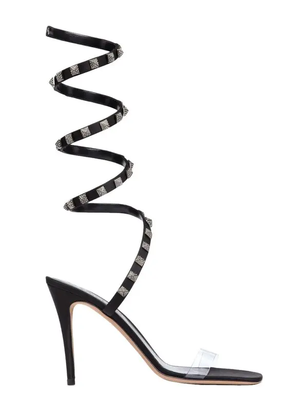 Valentino Garavani Rockstud 100 Leather Sandals - Black