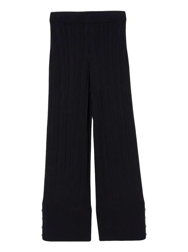 3.1 Phillip Lim Piped-trim Flared Trousers - Blue