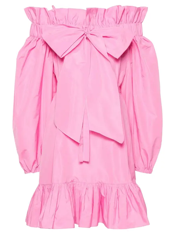 Patou Volume Ruffled Mini Dress - Pink