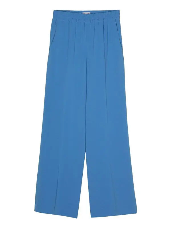 Alberto Biani Elasticated Wide-leg Trousers - Blue