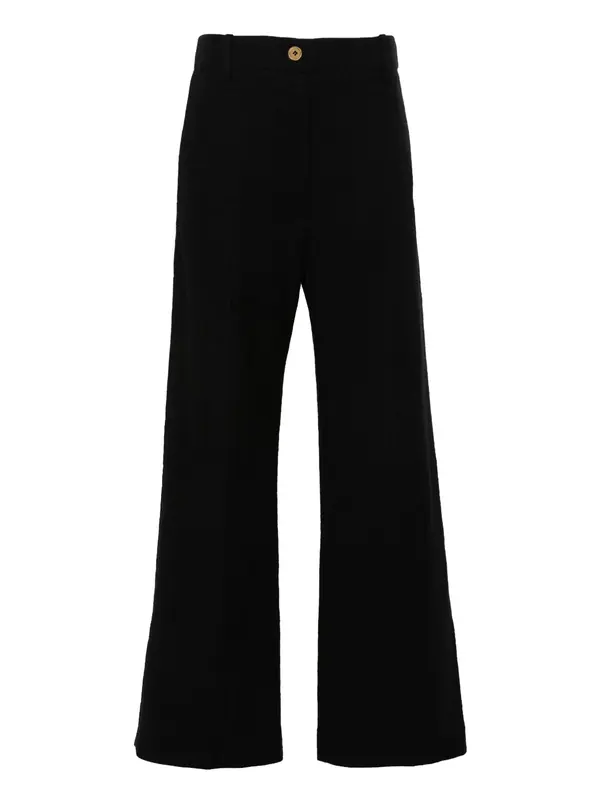 Patou Straight-leg Tweed Trousers - Black