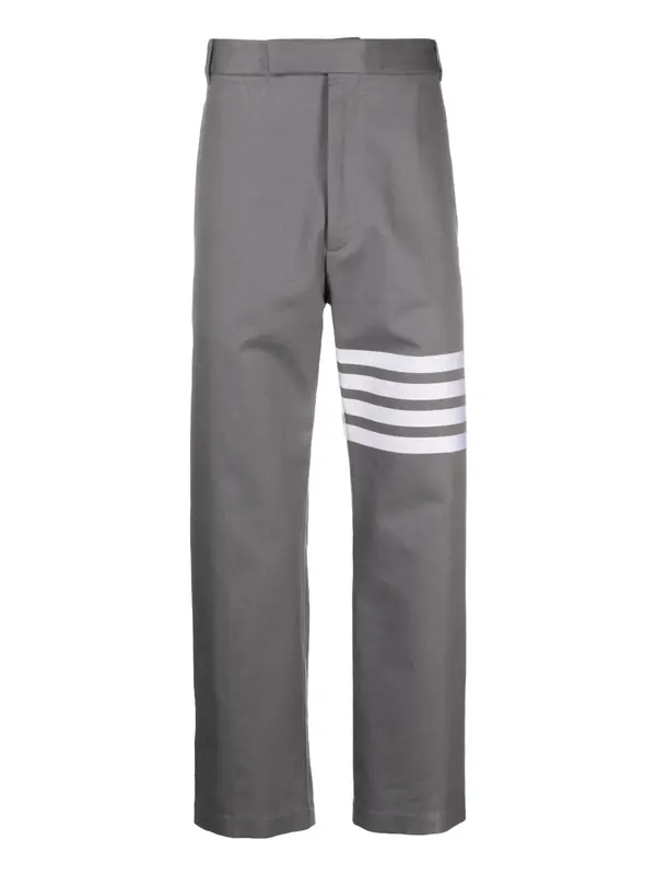 Thom Browne 4-bar Straight-leg Trousers - Grey