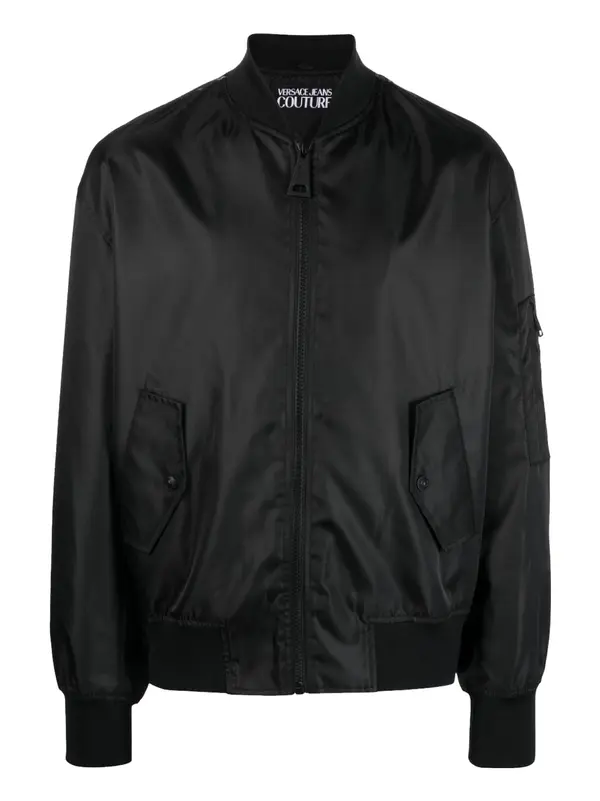 Versace Baroque-print Bomber Jacket - Black