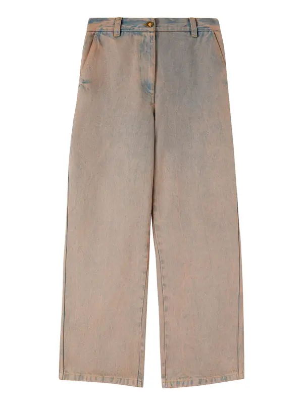 Palm Angels Overdyed Wide-leg Jeans - Pink