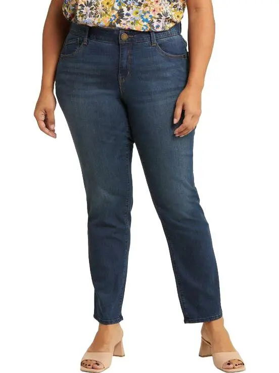 Wit & Wisdom Ab'solution High Waist Straight Leg Jeans - In Indigo