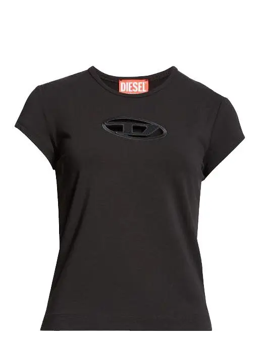 DIESEL® T-angie Embroidered Logo Cutout T-shirt - Very/ Black