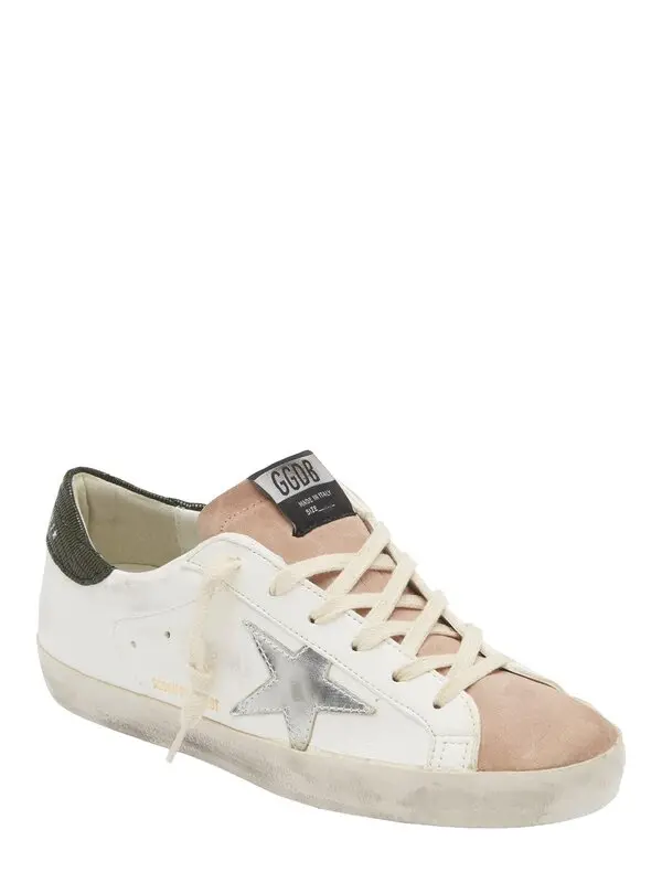 GOLDEN GOOSE Super-star Low Top Sneaker - White/ Silver
