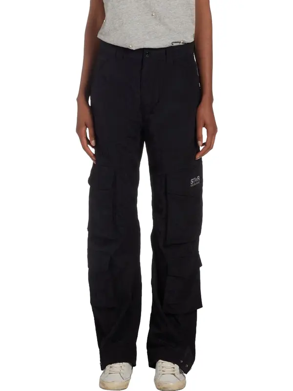 GOLDEN GOOSE Star Nylon Cargo Pants - Black