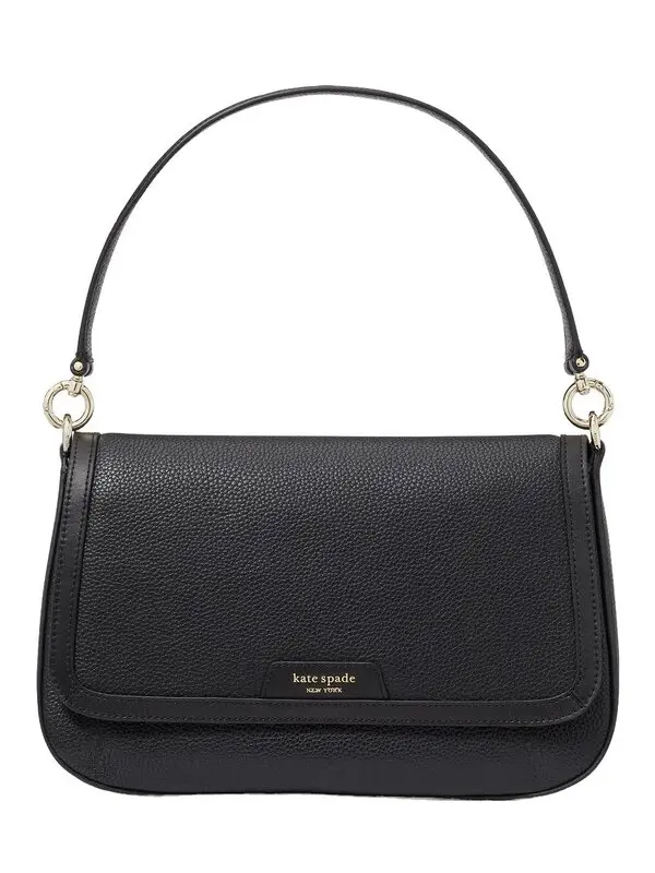 Kate Spade New York Hudson Pebble Leather Shoulder Bag - Black