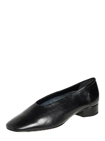 AeydĒ Delia Nappa Leather Heels - Black