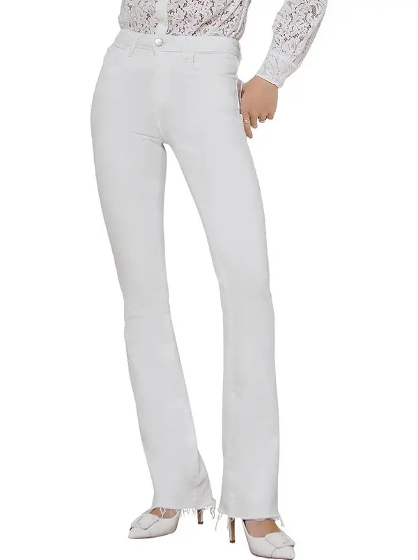 L'Agence Ruth High-rise Straight Jeans - Blanc