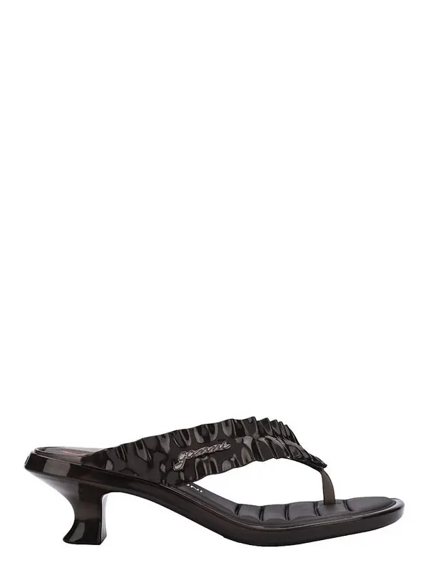 Melissa Kitten Heel Thong Sandals - Black
