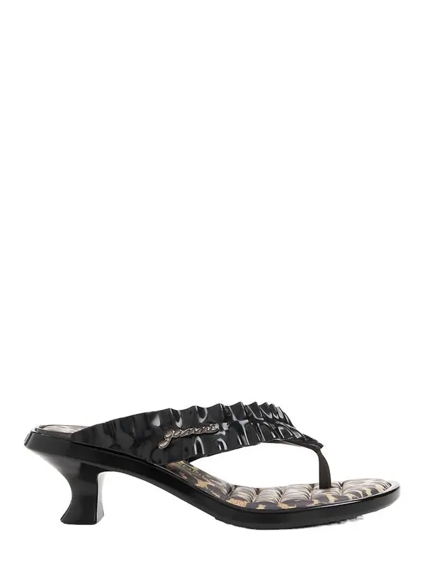 Melissa Kitten Heel Thong Sandals - Black