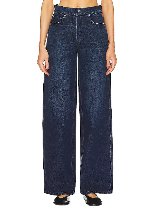 GRLFRND Angelina Baggy Slouch Jeans - Ryman Blue