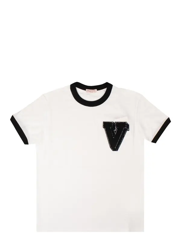 Valentino Garavani Logo Ringer T-shirt - White