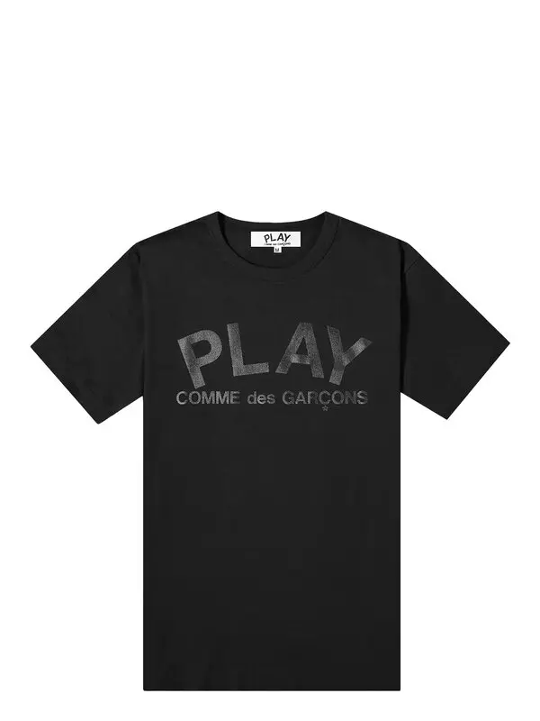 Play Comme Des Garcon Play Logo Tee - Black
