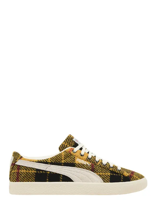 PUMA Harris Tweed X Suede Vintage Tartan Sneakers - Yellow
