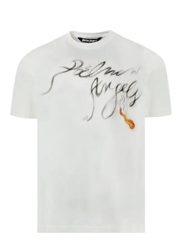 Palm Angels Foggy T-shirt 'off /black - White