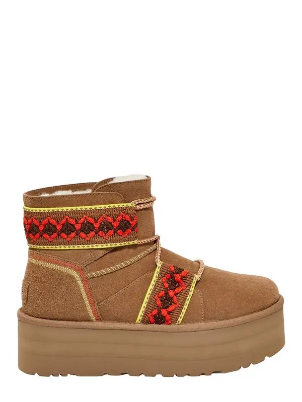 UGG Classic Mini Ii Platform Braid - Brown