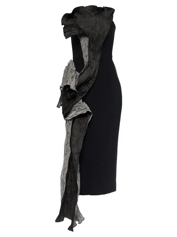 Maticevski Waller Draped Maxi Dress - Black