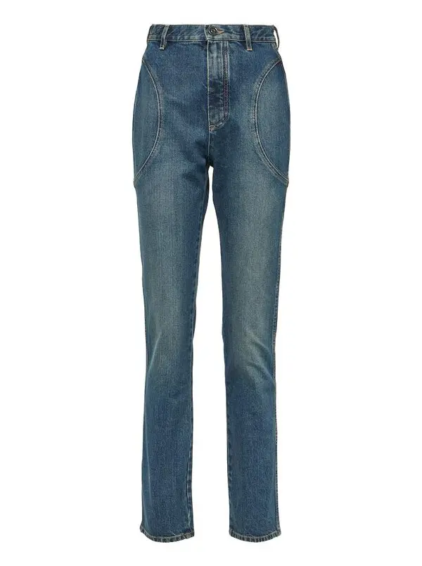 Alaïa High-rise Slim Jeans - Blue