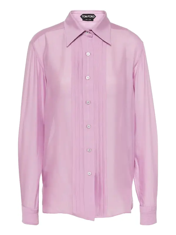 TOM FORD Silk Batiste Shirt - Pink