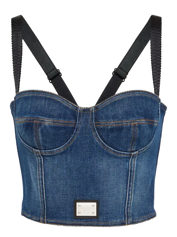 Dolce & Gabbana Denim Bustier - Blue