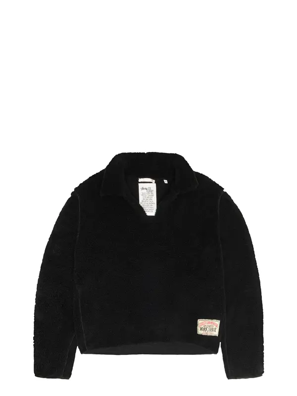 StÜssy X Our Legacy Work Shop Runner Fleece Pullover - Black