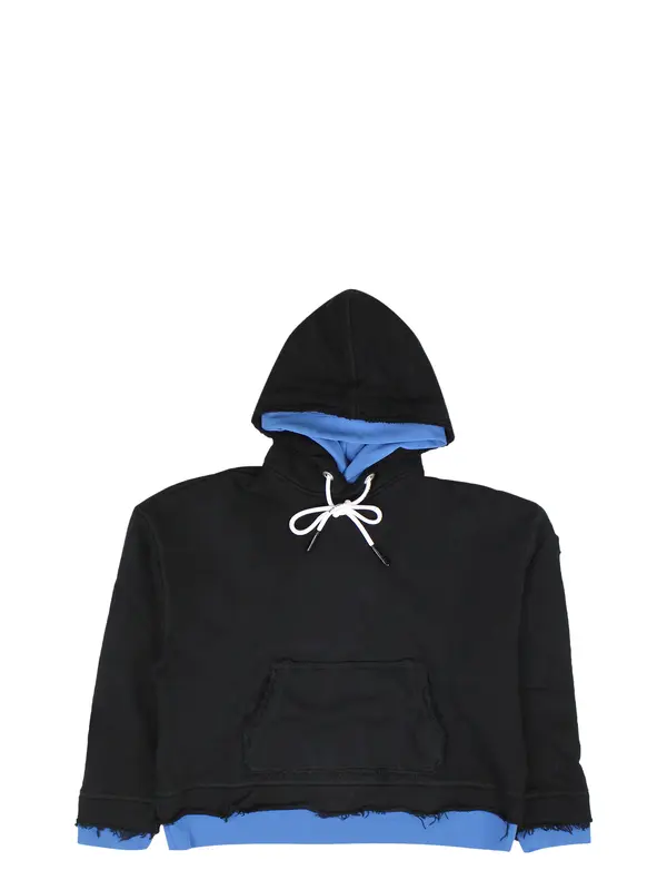 Palm Angels Double Layer Hoodie - Black