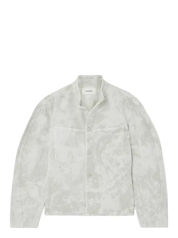 LEMAIRE Printed Denim 'curved Sleeves' Jacket - Cream