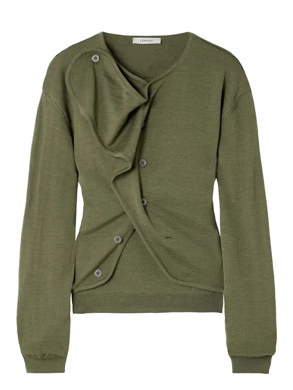 LEMAIRE Wool-blend Cardigan - Green