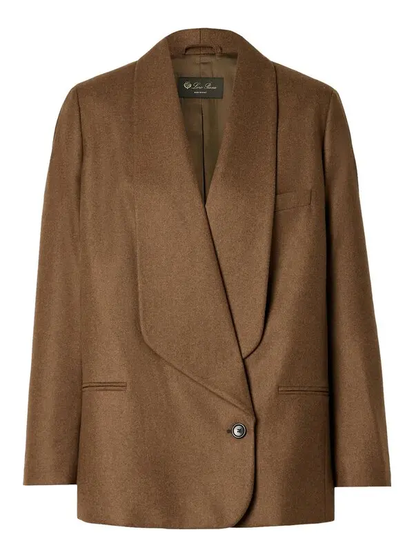 Loro Piana Wool And Cashmere-blend Blazer - Brown